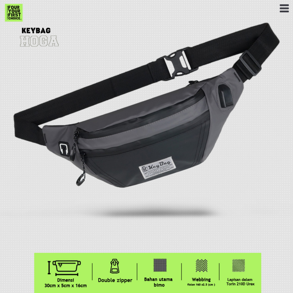Jual Tas Waistbag Pria Fourtyfour Hoga Bye Keybag - Tas Pinggang ...