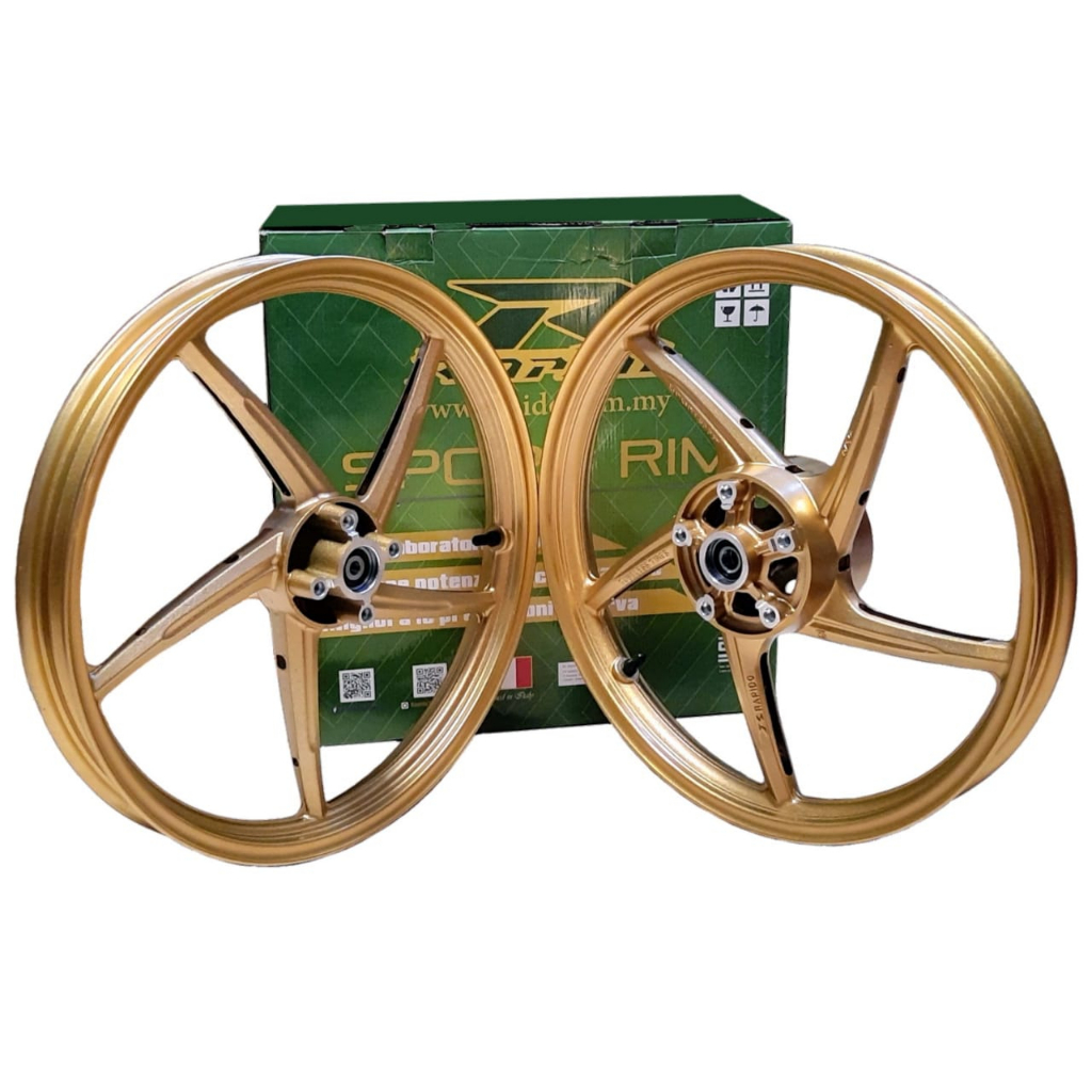 Jual VELG BINTANG RAPIDO MX KING 160 160 RING 17 GOLD BIRU SET DEPAN ...