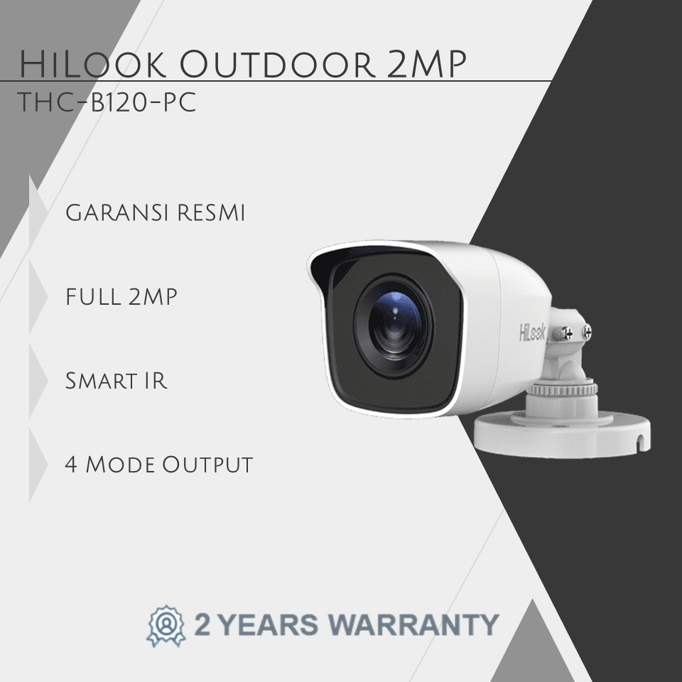 Jual Hilook CCTV IR OUTDOOR Bullet 2MP Kamera THC-B120-PC Camera by Hikvision | Shopee Indonesia