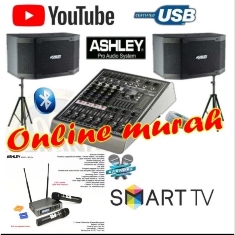 Jual paket sound system ashley studio 4 ashley k2310 ashley mc pro ...