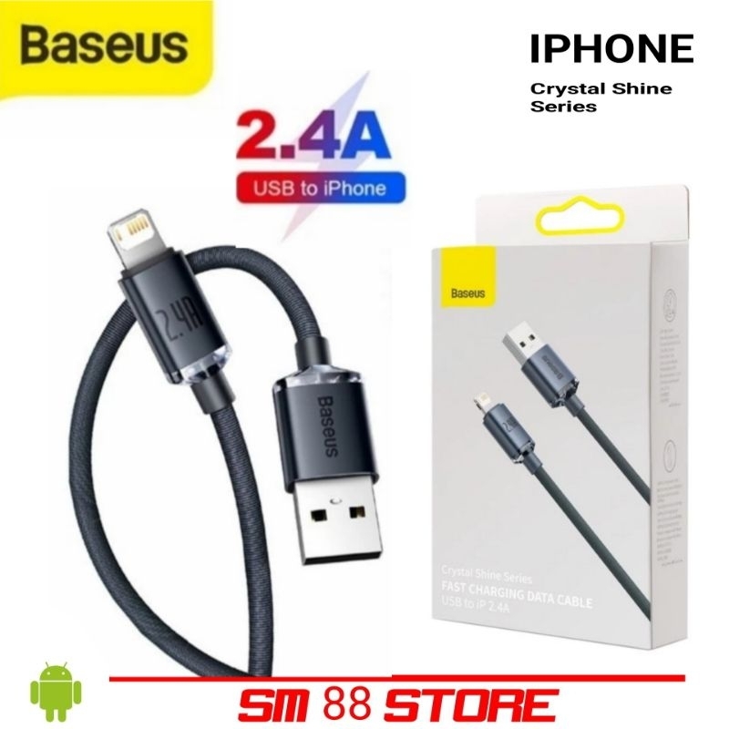 Jual KABEL DATA BASEUS IPHONE LIGHTNING CABLE USB FAST CHARGING 2.4A ...