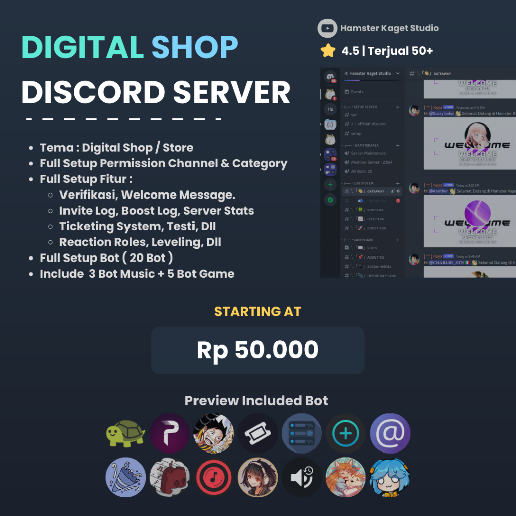 Jual Discord Server Shop Edition - Full Setup Bot | Shopee Indonesia