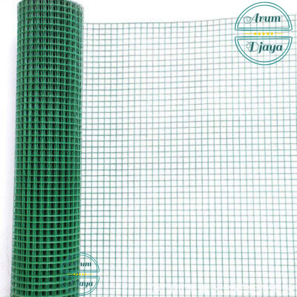Jual Kawat Ram Loket Lapis PVC Coated Welded Wire Mesh 1/2" Hijau ...