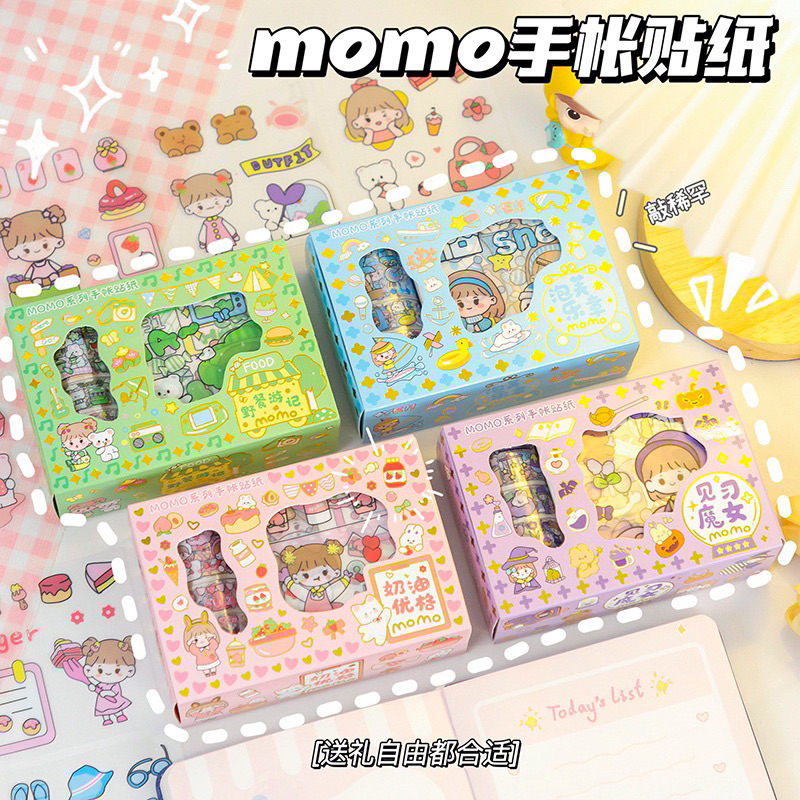 Jual Sticker Momo Roll Aesthetic Dekorasi Botol Buku Stiker Waterproof ...