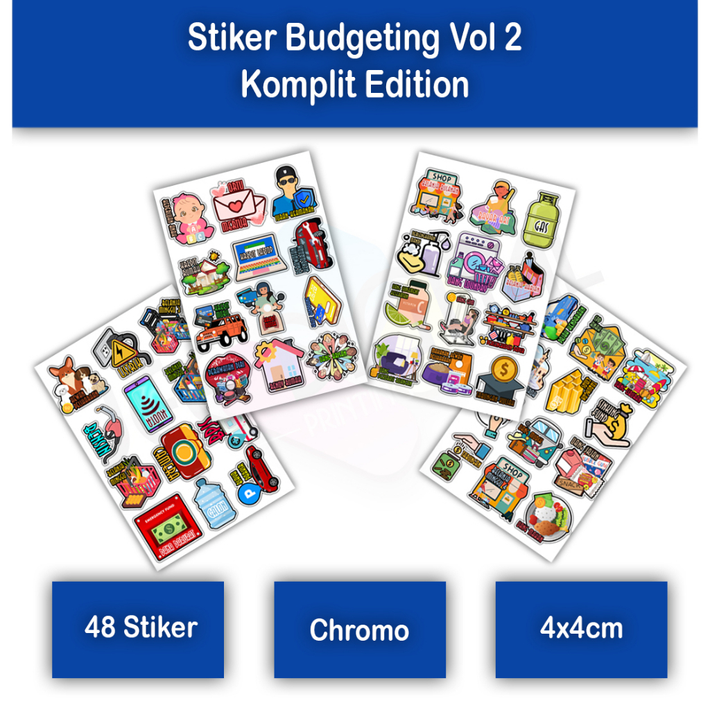 Jual Stiker Budgeting - Stiker Dompet Keuangan 4x4cm | Shopee Indonesia