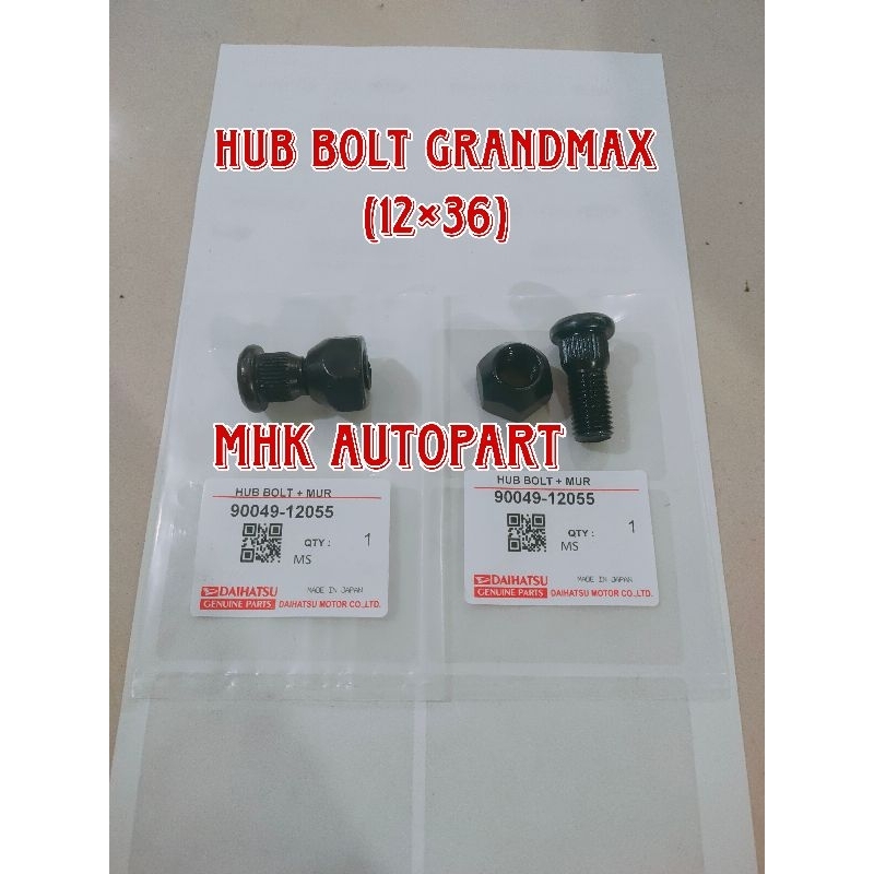 Jual HUB BOLT BAUT RODA PLUS MUR GRANDMAX (12X36) P/N 90049-12055 OEM ...