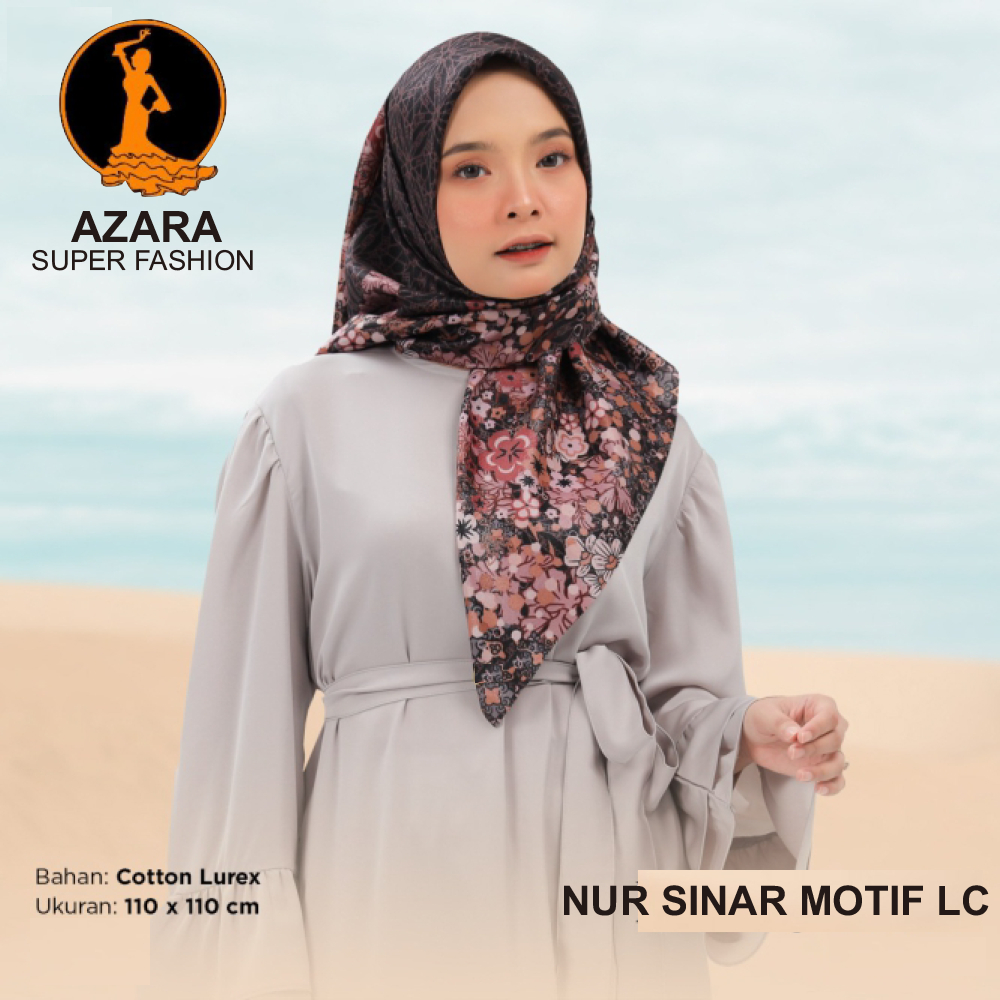 Jual AZARA Hijab Segi Empat Luxury Motif / Nur Sinar Lasercut | Shopee ...