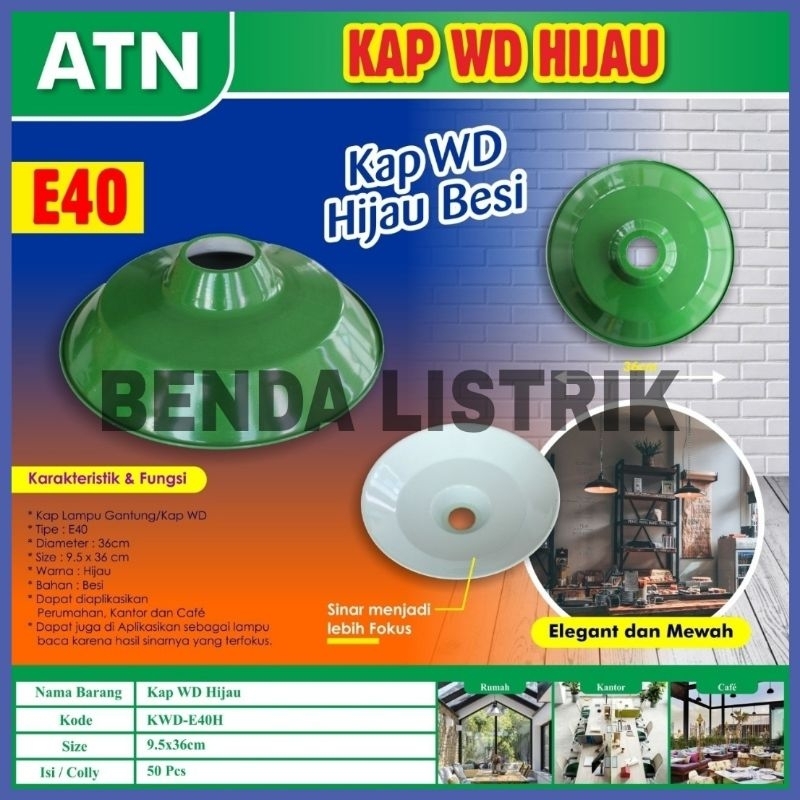Jual Kap Fitting Lampu Jalan WD E-40 38 CM Kap Lampu Gantung Almunium | Shopee Indonesia