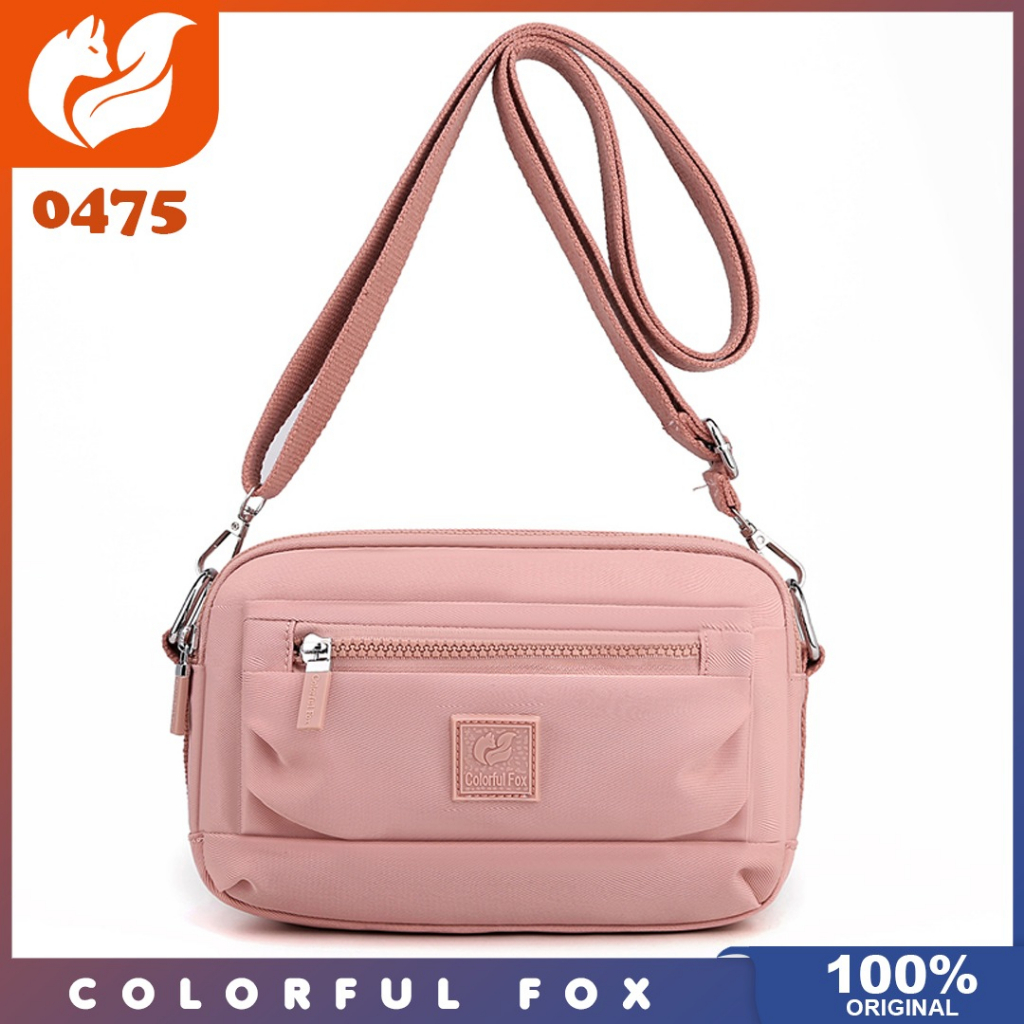 Jual Colorful fox ori - Tas selempang wanita colorful fox 0475 nilon ...