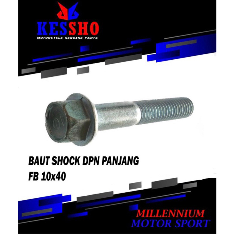 Jual BAUT SHOCK DEPAN PANJANG flang bolt UKURAN 10X40 | Shopee Indonesia