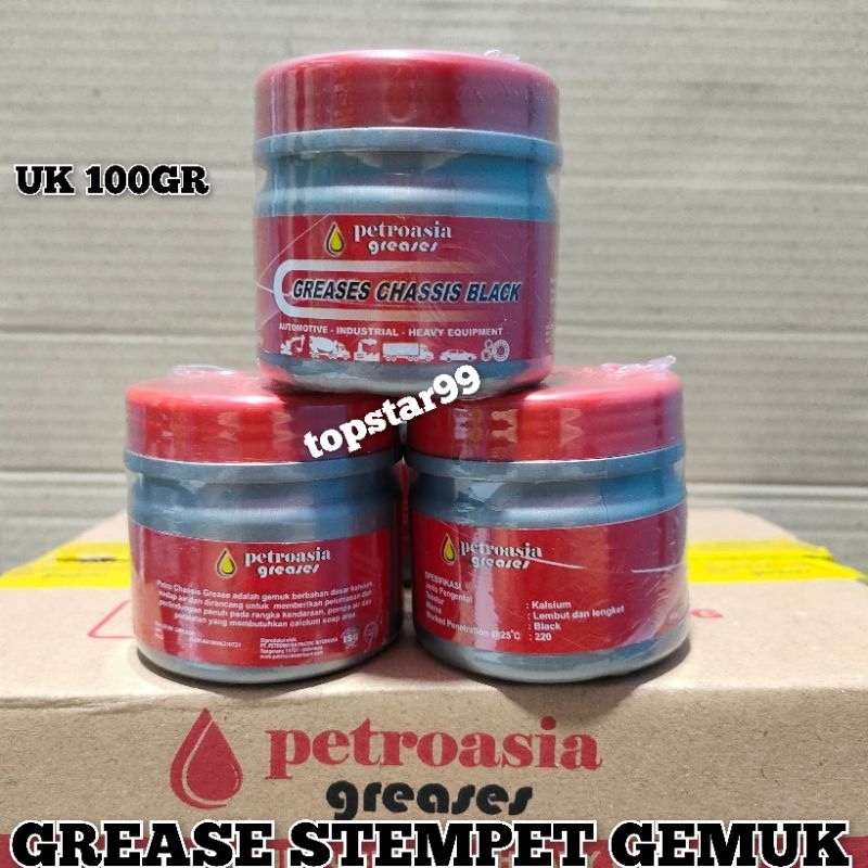 Jual Grease Chassis Black Gemuk Stempet Petroasia Warna Hitam 100gr ...