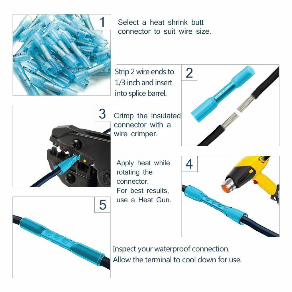 Jual Konektor Kabel Crimp Penyambung Jepit Wire Isolasi Bakar Sambungan ...