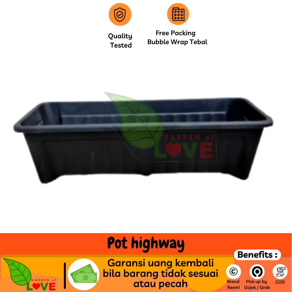 Jual Pot Bunga Panjang Highway 55 Hitam Pot Panjang Hw 50cm Pot Bunga ...