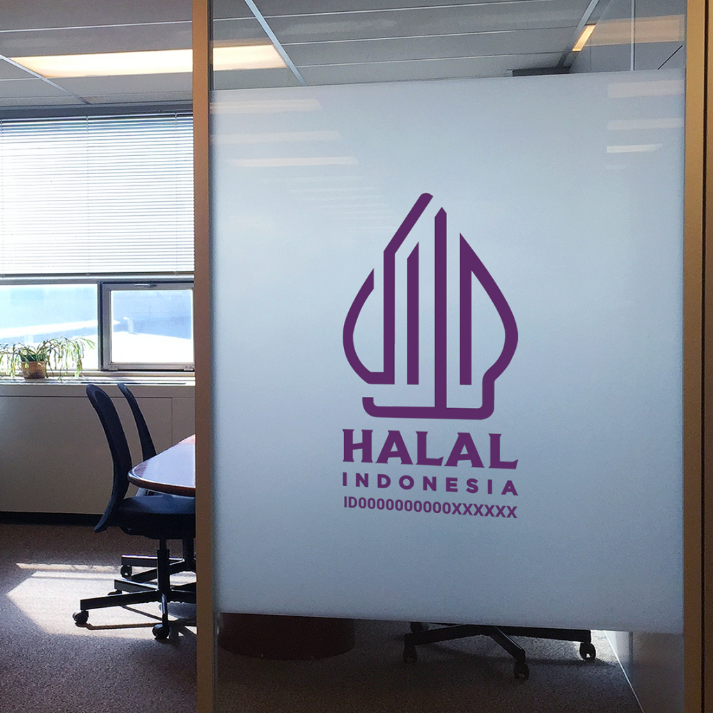 Jual Logo Halal Baru Cutting Sticker Oracal 651 Stiker Custom Kaca ...