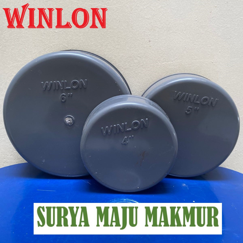 Jual END CAP WILON PVC 4" 5" 6" INCH DOP WINLON TUTUP POLOS DOP PLUG ...