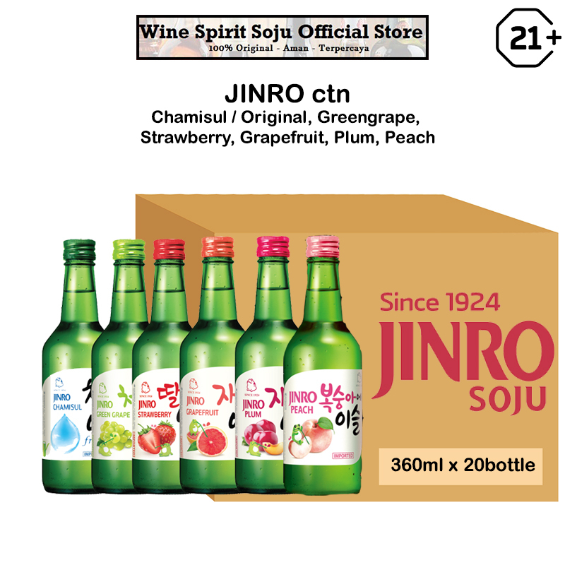 Jual Soju Jinro 360ml x 20botol (Karton) all variant | Shopee Indonesia