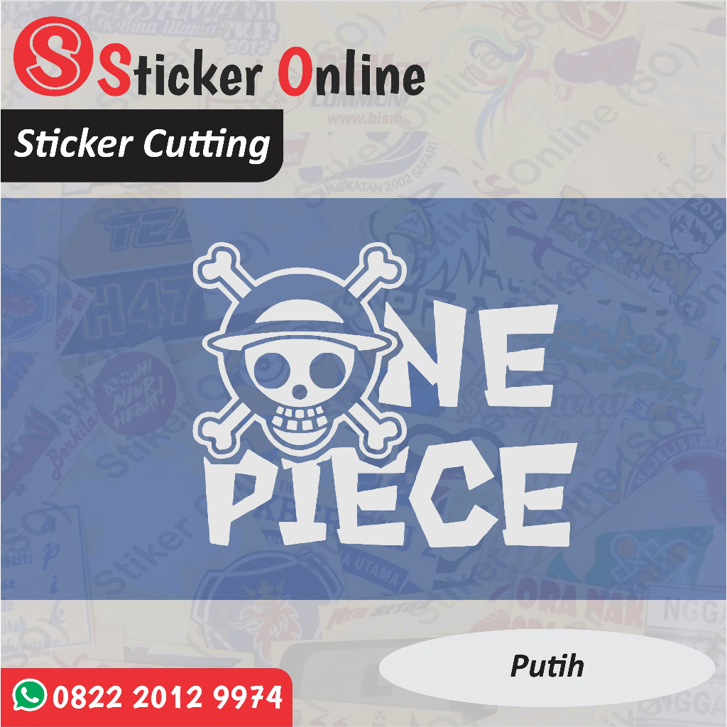 Jual Stiker Tulisan One Piece | Stikcer Cutting One Piece Motor Mobil ...