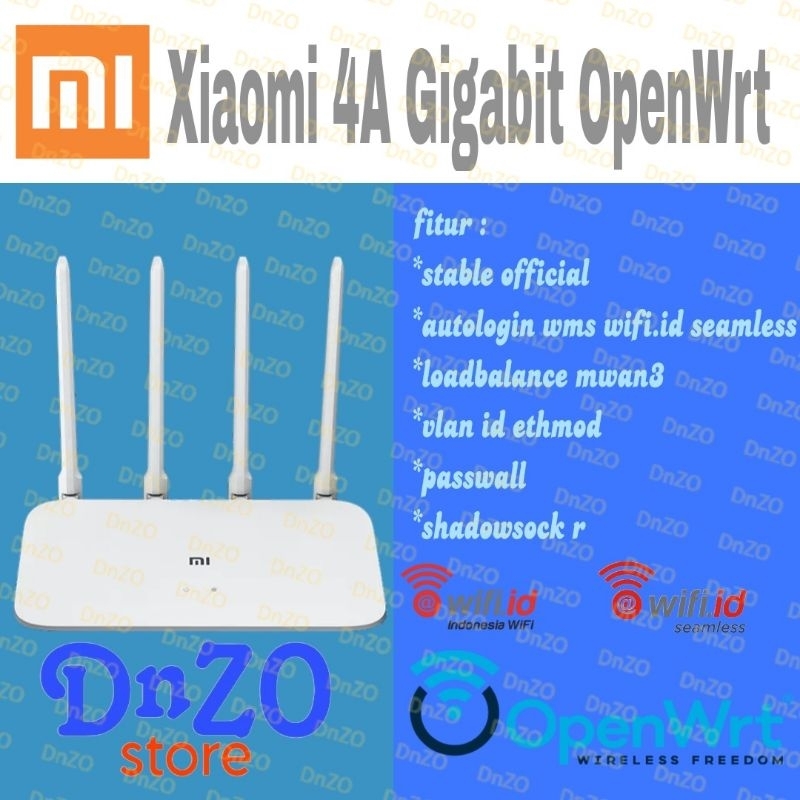 Jual xiaomi mi 4a gigabit openwrt loadbalance autologin wms wifi.id ...