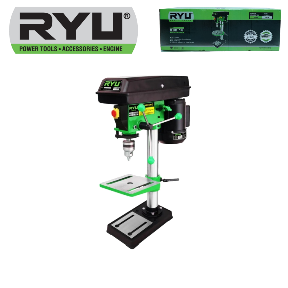 Jual RYU Mesin Bor Duduk RBD16 Bench Drill Stand 16mm Press Mata Bor ...