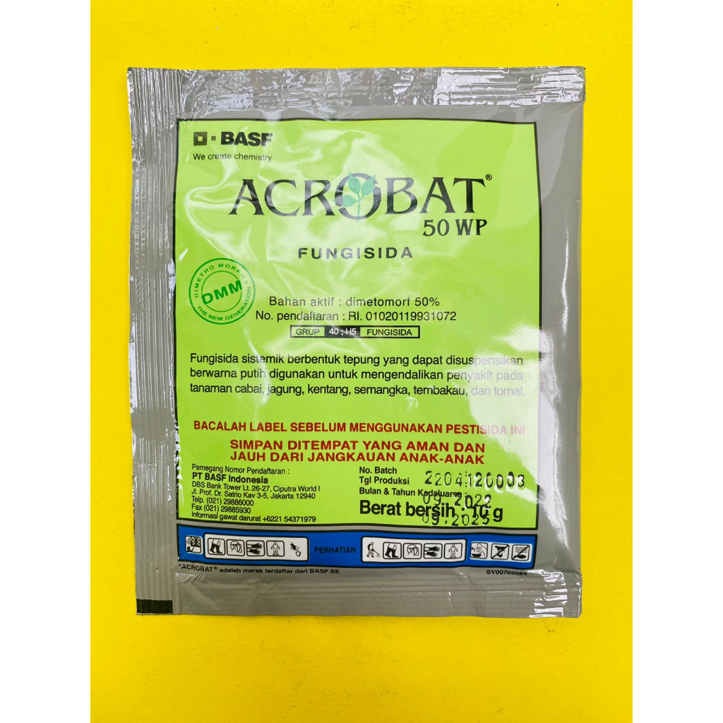 Jual Fungisida ACROBAT 50 wp kemasan 10gram dr basf | Shopee Indonesia