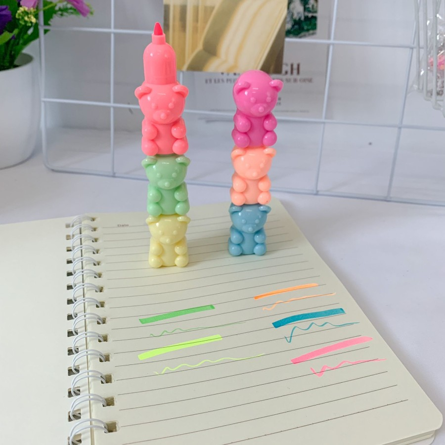 Jual EM STABILO LUCU PENANDA WARNA WARNI ISI 6 PCS HIGHLIGHTER | Shopee ...