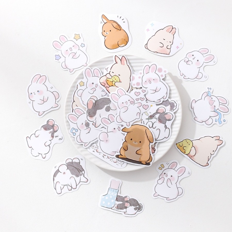 Jual Sticker Pack Isi 50 Lembar Cheeky Bunny Deco Stiker Lucu Cute ...