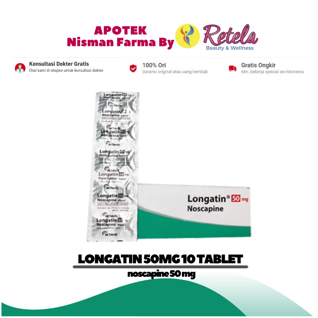 Jual LONGATIN 50MG 1 STRIP 10 CAPSUL | Shopee Indonesia