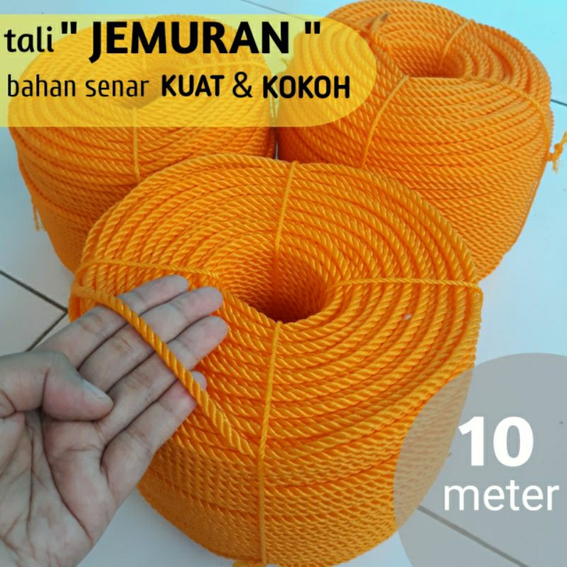 Jual TALI JEMURAN BAJU 10 METER, TALI TAMBANG 10 METER | Shopee Indonesia