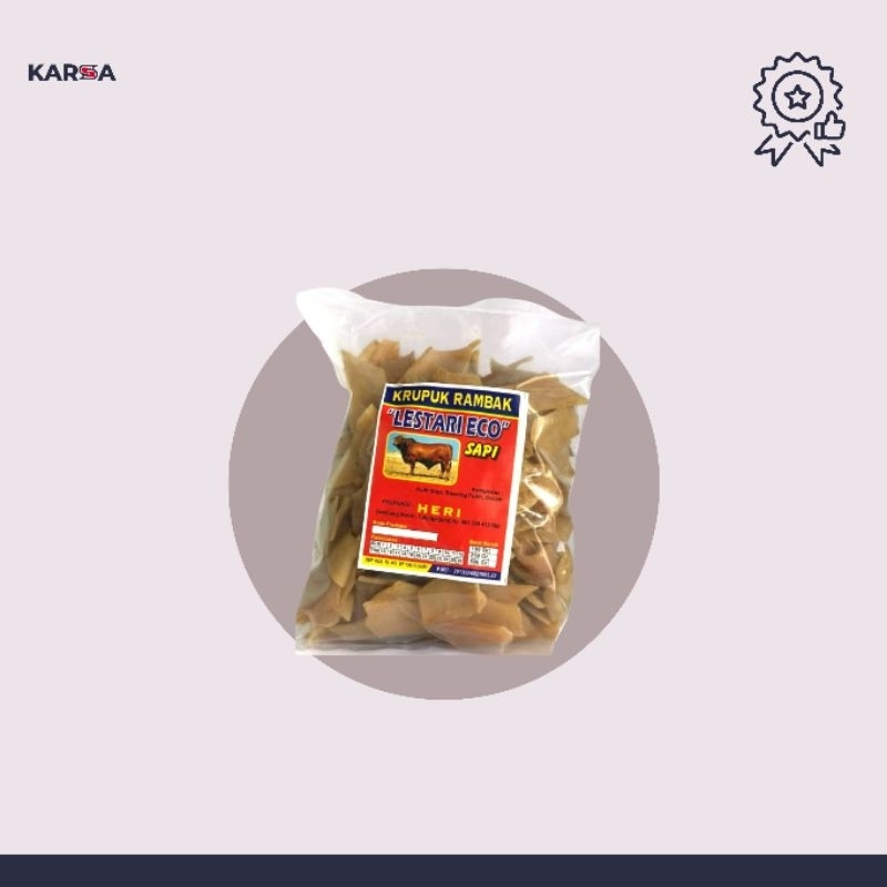 Jual Kerupuk Rambak Siap Goreng | Rambak Sapi Lestari Eco Food 500 gram ...