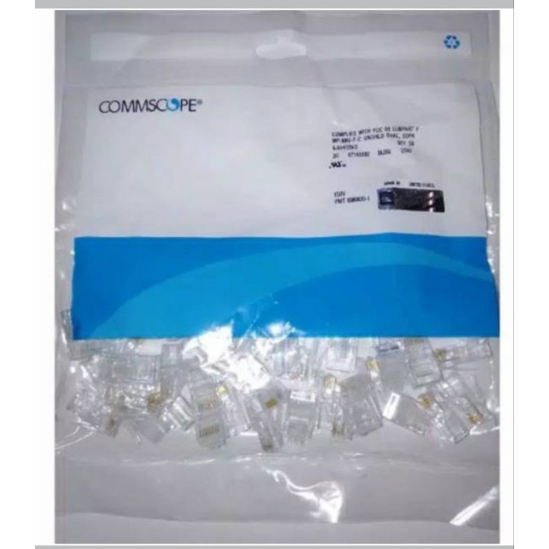 Jual Connector Rj45 Commscope per pack isi 50 pcs | Shopee Indonesia