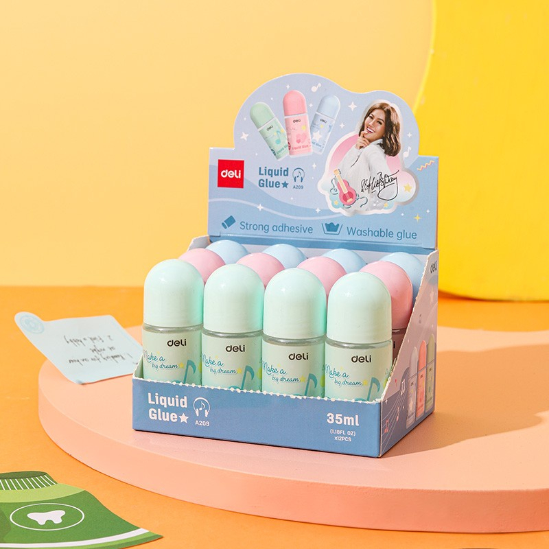 Jual R2GO - Deli CA209 Liquid Glue X Agnez Mo / Lem Kertas Cair Bening ...