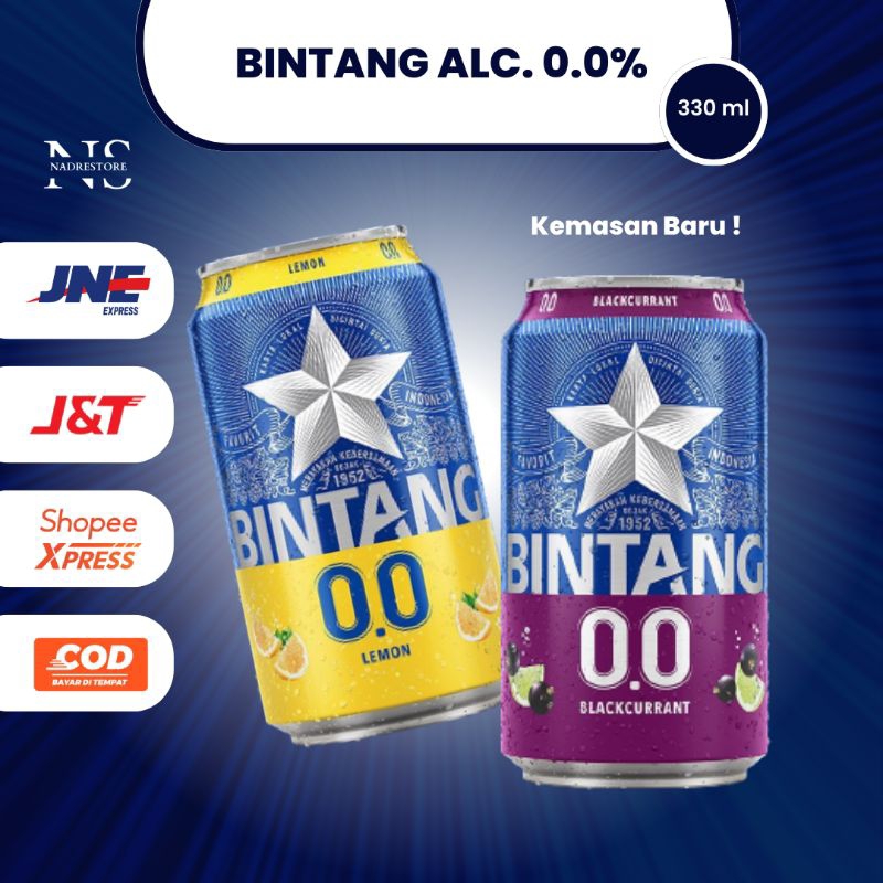 Jual BINTANG RADLER ALC 0.0% LEMON | BLACKCURRANT 330ML | Shopee Indonesia