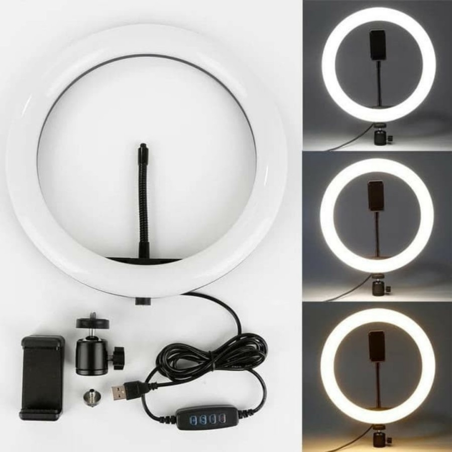 Jual Lampu Ringlight Ring Light Led 26cm 26 Cm Selfi Live Streaming ...