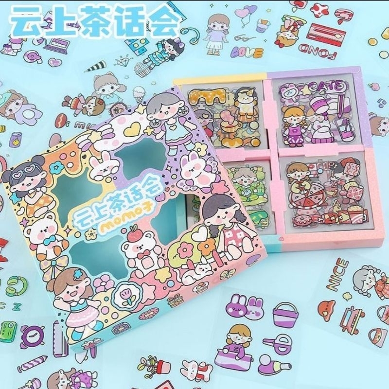 Jual sticker Momo viral , mixue , barbie , roblox , minecraft , sanrio ...