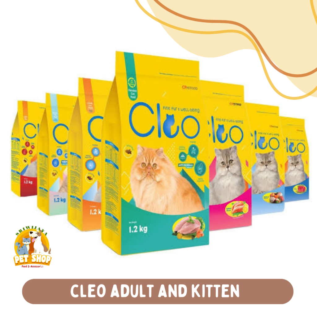 Jual CLEO CAT DRYFOOD KITTEN AND ADULT SEAFOOD / BEEF/ KITTEN/ MACKAREL ...