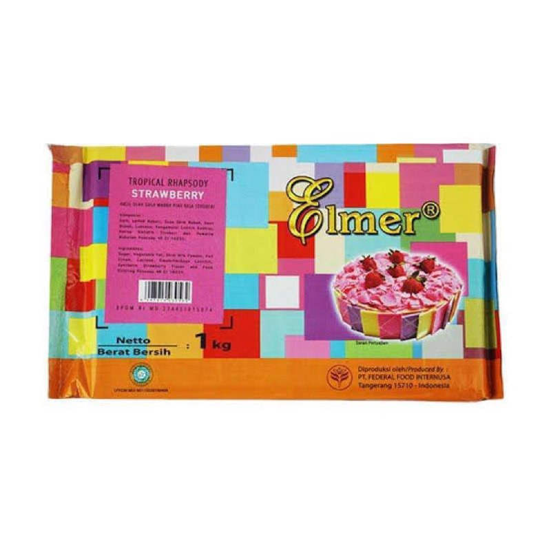 Jual Elmer Chocolate Compound Strawberry 1kg | Shopee Indonesia
