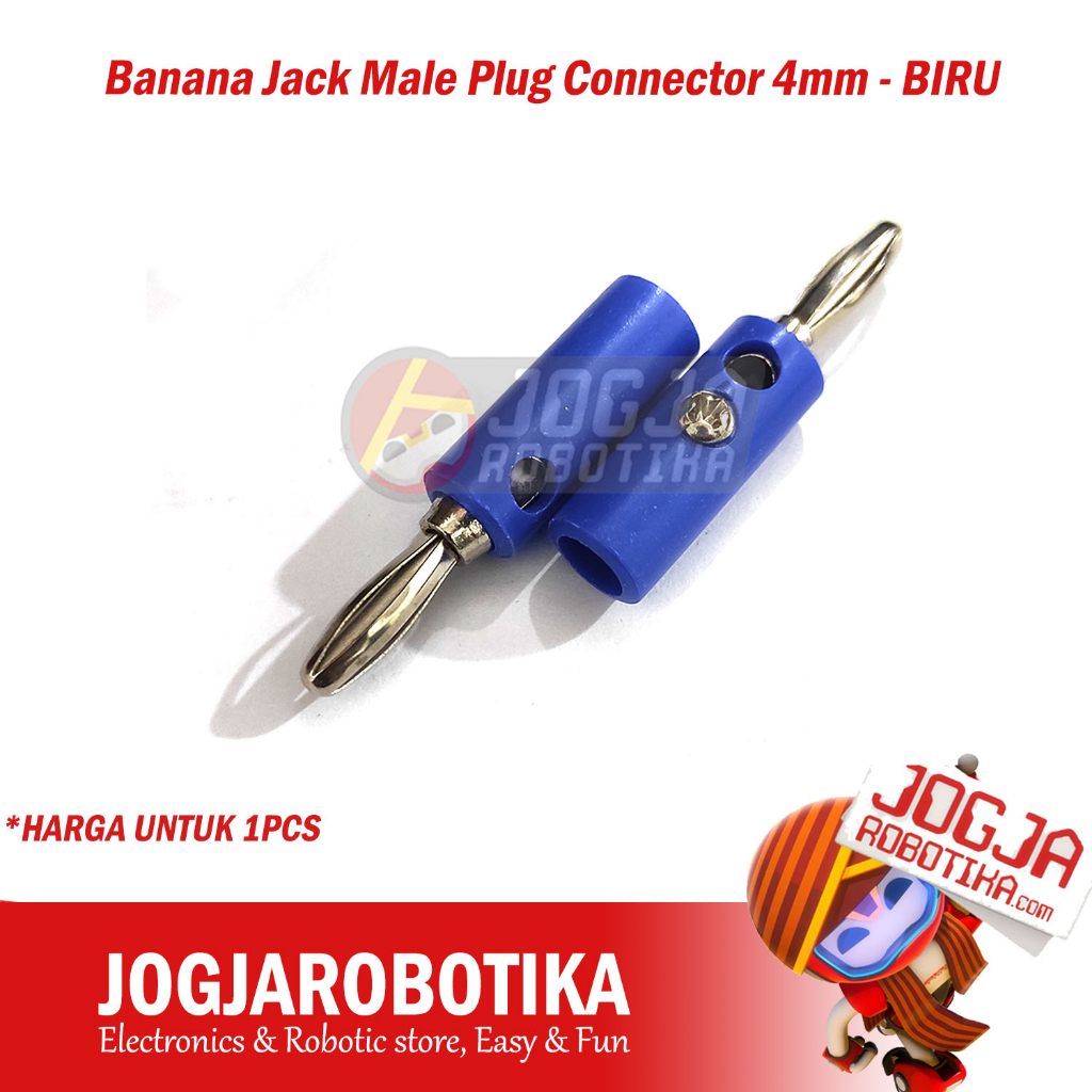 Jual Banana Jack Male Plug Connector 4mm - BIRU | Shopee Indonesia