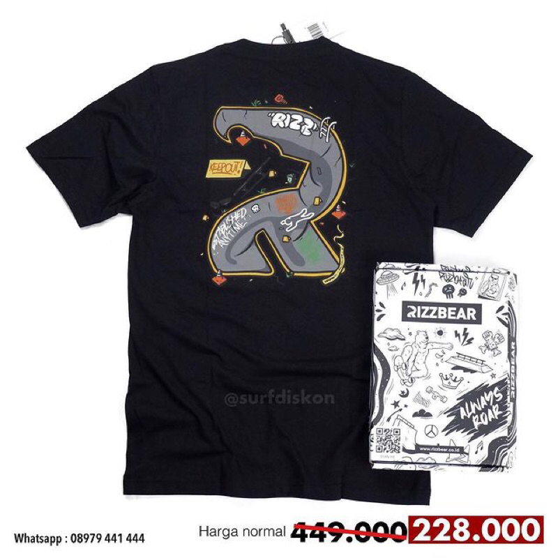 Jual T-Shirt Rizzbear Skatepark Black | Shopee Indonesia