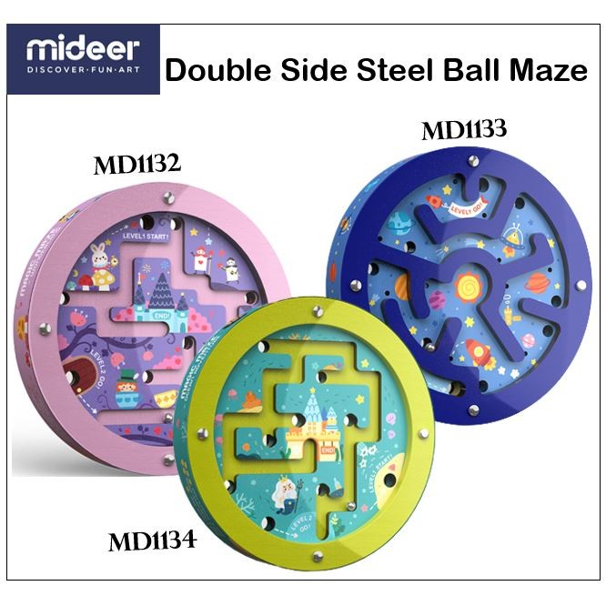 Jual Mideer MD1132 Double Side Steel Ball Maze Toys Mainan Anak Maze ...