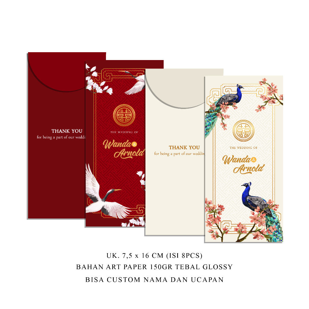 Jual ANGPAO SANGJIT | AMPLOP WEDDING CUSTOM | Shopee Indonesia