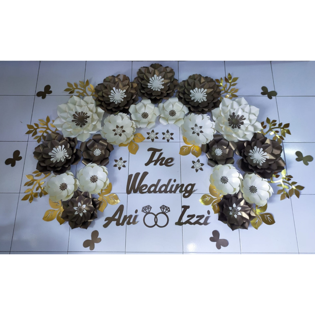 Jual Paper flower Backdrop Lamaran/tunangan/wedding/khitan/tasyakuran ...