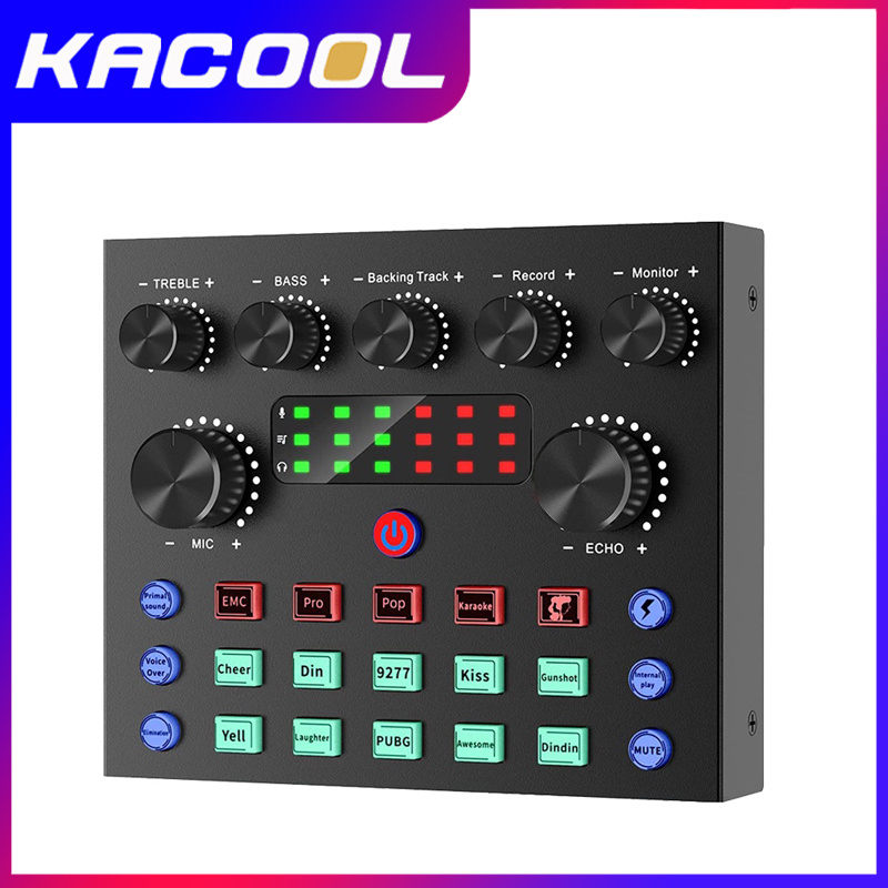 Jual Soundcard Bluetooth Sound Card F998/V8S/V8 Live Mixer Audio Broadcast Recording Karaoke ...