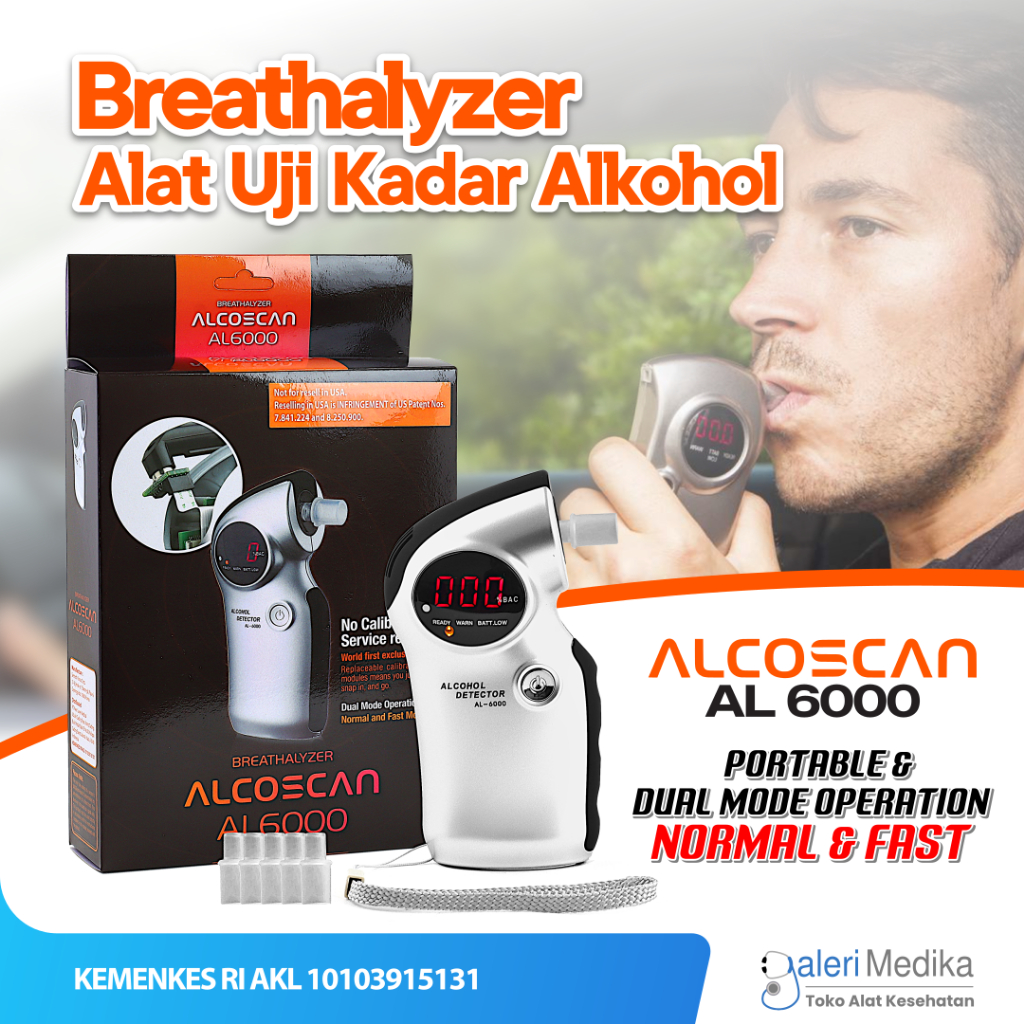Jual Alcoscan AL-6000 Alat Ukur Kadar Alkohol / Breath Alcohol ...