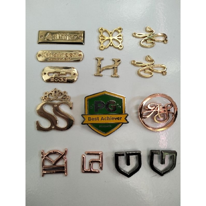 Jual plat label hijab unik custom bahan kuningan, steinless ,akrilik ...
