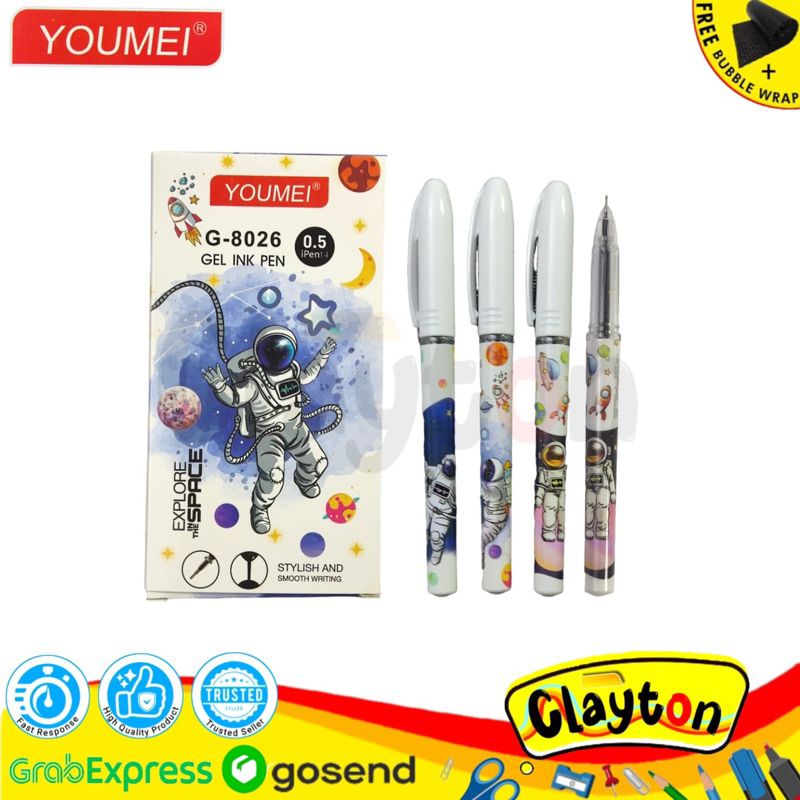 Jual 12Pcs Youmei Pulpen Bolpoin Gel Pen Fancy Karakter V-Tro (1Lusin ...