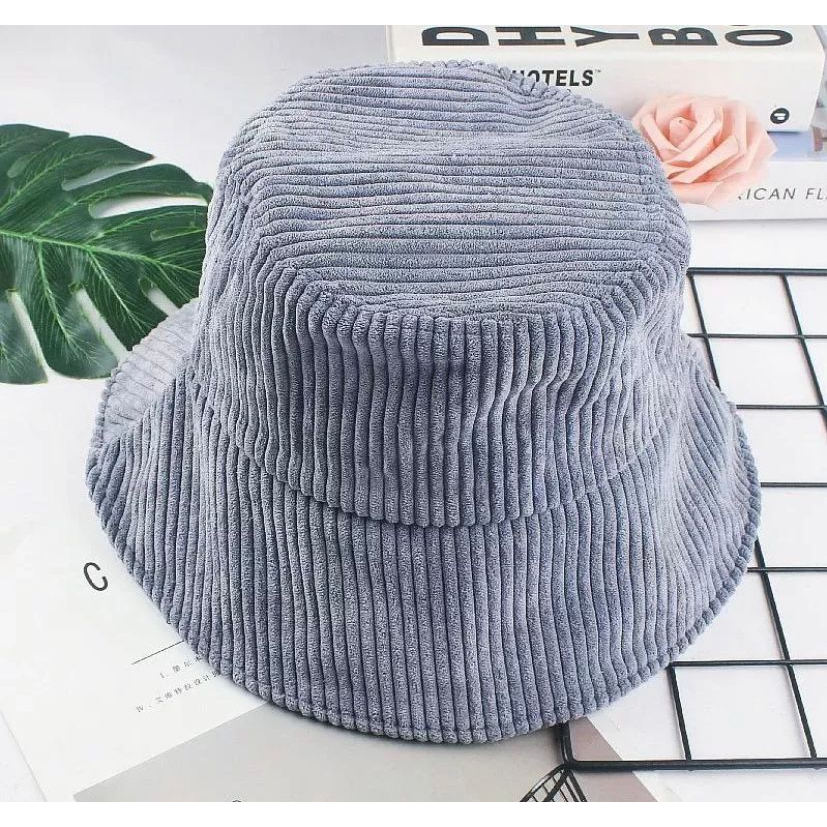 Jual TERBARU!!!Topi Bucket Unisex Bahan Corduroy Import / Bucket Hat ...