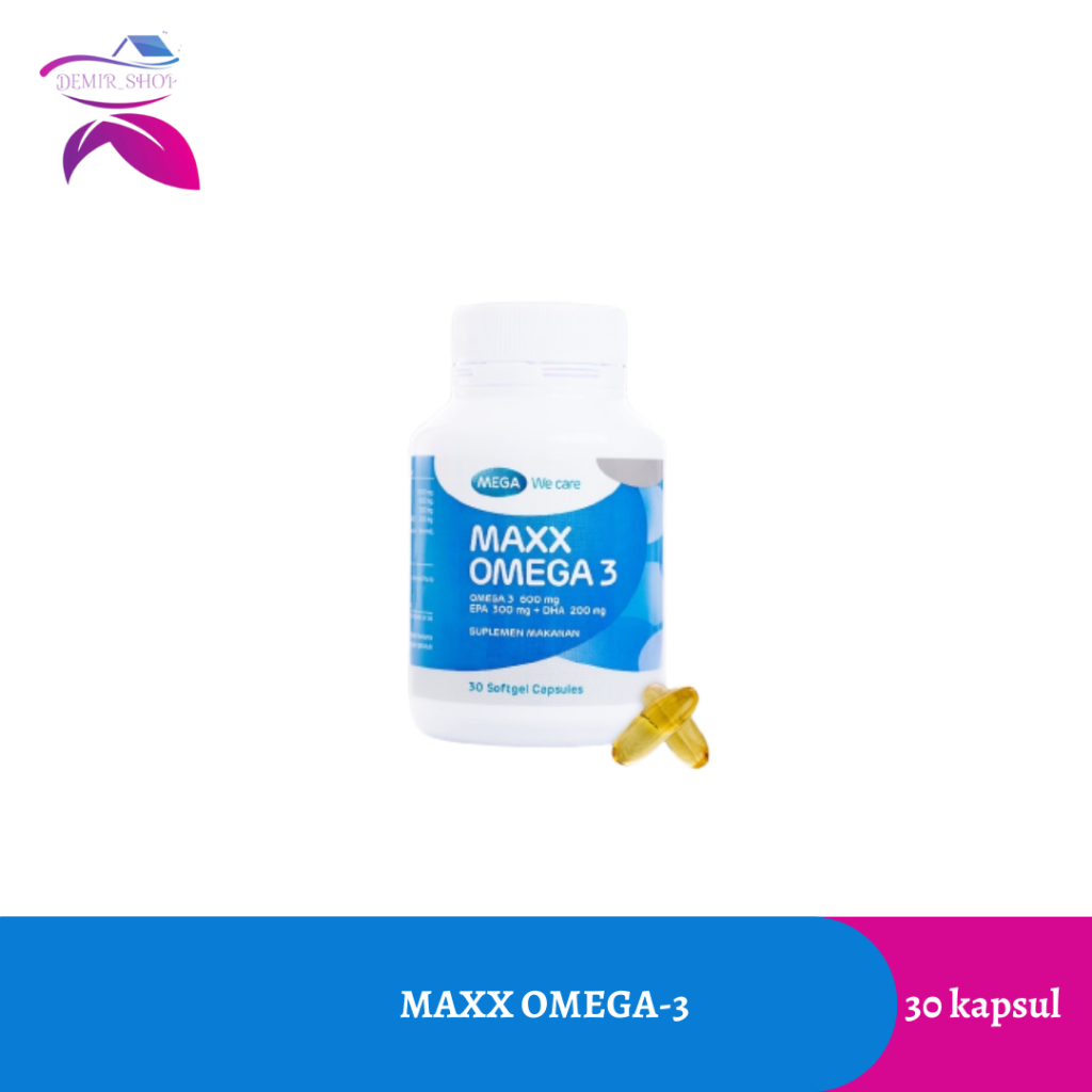 Jual Mega We Care Maxx Omega 3 Isi 30 Kapsul Lunak / Suplemen Kesehatan ...