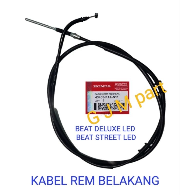Jual CABLE COMP RR BREAK K1A KABEL REM BELAKANG HONDA BEAT DELUXE BEAT ...