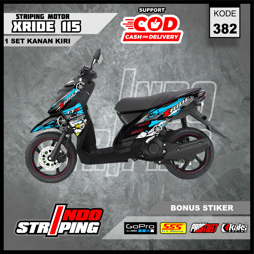 Jual Striping Stiker Variasi XRIDE X RIDE 115 Old X-RIDE 115 Karbu List ...