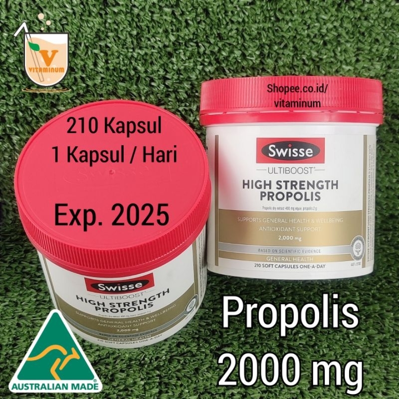 Jual Swisse High Strength Propolis 2000mg 210 Caps. Imun Tubuh, Antioksidan Tinggi | Shopee ...